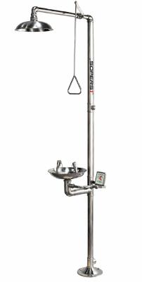 China 304 Stainless Steel Emergency Eyewash and Safety Shower Station for Chemical Plants 1000LPH Flow Rate for sale
