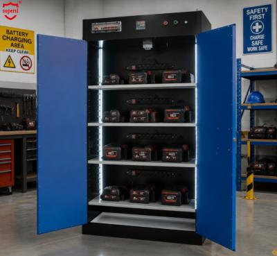 China EN14470-1 90-Minute Fireproof Lithium-Ion Battery Safety Storage Cabinet 2000x1193x615mm for sale