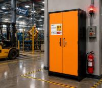 China SUPER EN14470 90 Minute Fire Resistant Chemical Storage Cabinet 750L 508kg for sale