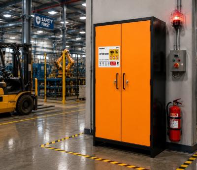 China SUPER EN14470 90 Minute Fire Resistant Chemical Storage Cabinet 750L 508kg for sale