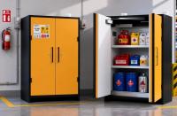 China SUPER EN14470 90 Minute Fire Resistant Chemical Storage Cabinet 750L 508kg for sale