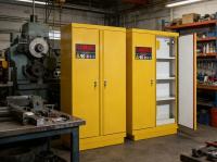 China SUPER EN14470 90 Minute Fire Resistant Chemical Storage Cabinet 750L 508kg for sale