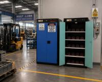 China EN Lithium Battery Charging Cabinet 2000x1200x520mm FM6050 Fire Rated Safe Charging Storage for sale