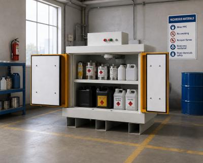 China SUPER EN14470 90 Minute Fireproof Lithium Ion Battery Charging Cabinet 75kg Shelf Capacity for sale