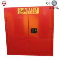 China Heavy Duty Steel Flammable Liquid Storage Cabinet 30 Gallon 44x43x18 Inch for sale