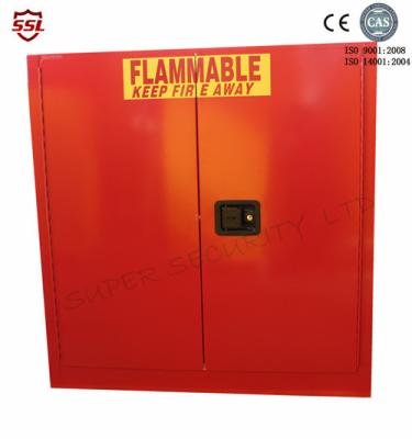 China Heavy Duty Steel Flammable Liquid Storage Cabinet 30 Gallon 44x43x18 Inch for sale
