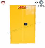 China 45 Gallon Flammable Chemical Storage Cabinet Double Door Lockable 1650x1090x460mm for sale