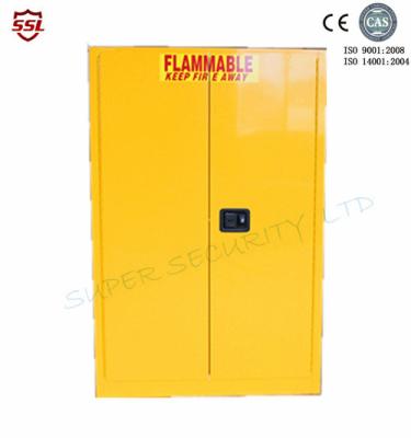 China 45 Gallon Flammable Chemical Storage Cabinet Double Door Lockable 1650x1090x460mm for sale