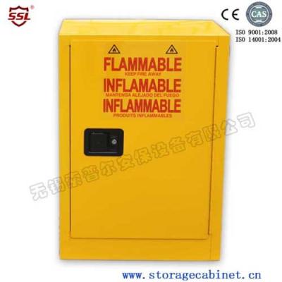 China 12 Gallon Metal Portable Chemical Storage Cabinet Single Door Flammable Safety Cabinet 35x23x18 Inch for sale
