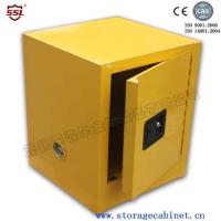 China 4 Gallon Flammable Chemical Storage Cabinet Yellow Bench Top 16 Gauge Steel for sale