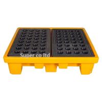 China Polyethylene 4-Drum Containment Pallet 2700kg Load 63 Gallon Sump for Chemical Storage for sale
