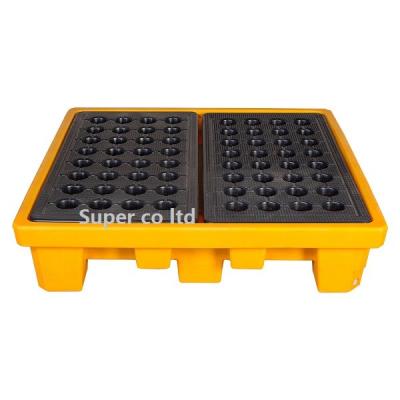 China Polyethylene 4-Drum Containment Pallet 2700kg Load 63 Gallon Sump for Chemical Storage for sale
