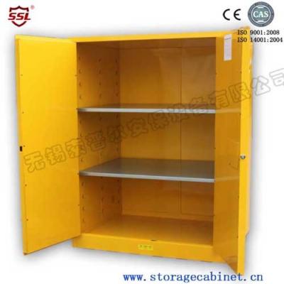 China 90 Gallon 2 Door Flammable Storage Cabinet 16 Gauge Steel Locking Chemical Cabinet for sale