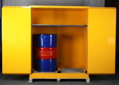 China Hazardous Flammable Storage Cabinet for 2×55 Gallon Drums - 65×59×34 Inch Safety Cabinet with Leak-Proof Sump for sale