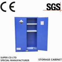 China SSL 45-Gallon Blue Steel Corrosive Storage Cabinet with 2 Shelves - SSMB100045P Model 1650mm Height for sale