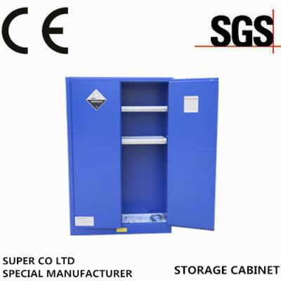China SSL 45-Gallon Blue Steel Corrosive Storage Cabinet with 2 Shelves - SSMB100045P Model 1650mm Height for sale