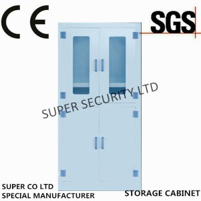 China Laboratory Medicine Storage Cabinet 1800x1200x450mm with 350L Capacity and Double Glass Door Security for sale