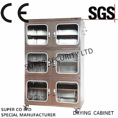 China Electronic Desiccant Stainless Nitrogen Dry Box with 3.2mm Glass, 1400L Capacity, 1-60% RH Control for sale