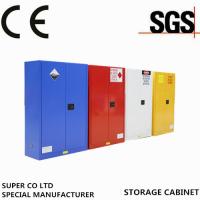 China Yellow Powder Coated 15 Gallon Flammable Liquid Storage Cabinet Self Locking 44x23x18 Inch for sale