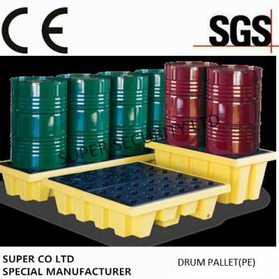 China Polyethylene Drum Containment Pallet 1100kg Load 75L Capacity for Chemical Acid Corrosive Liquid for sale