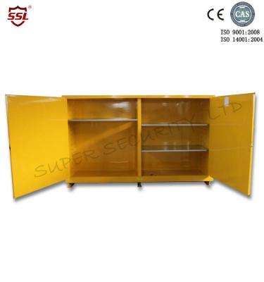 China Horizontal Flammable Storage Cabinet with 2 Manual Doors - 1650x2500x860mm Dimensions, 650kg Weight for sale