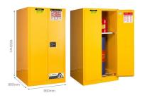 China Hazardous Flammable Storage Cabinet for 2×55 Gallon Drums - 65×59×34 Inch Safety Cabinet with Leak-Proof Sump for sale
