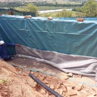 China HDPE Plastic Drainage Ditch Geocomposite Drainage Material For Retaining Wall And Railway Drainage for sale