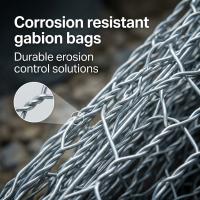 China Heavy Duty Reinforced Gabion Bags Corrosion Resistant Geobag For Flood Defense for sale