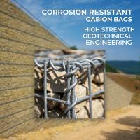 China Corrosion Resistant Gabion Bags Geotextile Geobag For Slope Stabilization for sale