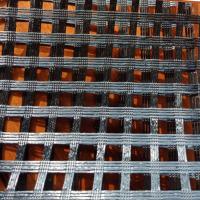 China High Strength Low Creep Asphalt Reinforcement Fiberglass Geogrid Road Construction Material for sale