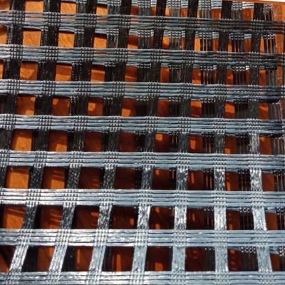 China High Strength Low Creep Asphalt Reinforcement Fiberglass Geogrid Road Construction Material for sale