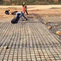 China High Stability  Geogrid Soil Stabilization Rough Embossed 50M Geo Grid For Driveway for sale