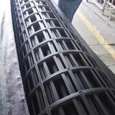 China Soil Reinforcement Steel Plastic Geogrid Low Deformation Geo Grid Driveway 2m for sale