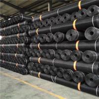 China Two Direction Biaxial Plastic Geogrid  2m To 6m Biaxial Polypropylene Geogrid for sale
