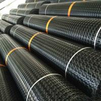 China Two Direction Biaxial Plastic Geogrid  2m To 6m Biaxial Polypropylene Geogrid for sale