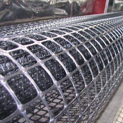China Soil Stabilization Biaxial Plastic Geogrid 2m - 5m  Pp Biaxial Geogrid 50m for sale