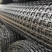 China Load Bearing Polypropylene Geogrid  25mm 50mm Airport Parking Biaxial Geogrid for sale