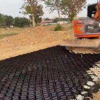 China Erosion Control Geocell Grid Driveway Black Vegetation Support Geocell Hdpe for sale