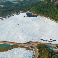 China Anti Slip Hdpe Textured Geomembrane Slope Protection  Waterproof Geomembrane Liner for sale