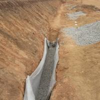 China Permeable Geotextile Fabric Under Gravel Drainage Systems Geotextile 200g 1- 9M for sale