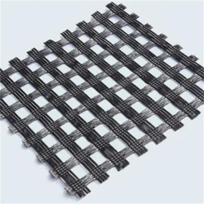 China High Strength Warp Knitted Polyester Geogrid Reinforcement High Tensile for sale