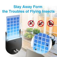 China JZ Indoor Electric Fly Catcher Glue Trap with Night Light UV Attract Mosquito Sticky Trap Plug in Flying Insect Trap for sale