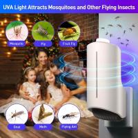 China JZ Indoor Bedroom Electric Wall Hanging Fly Catcher Pest Control Purple UV Light Sticky Anti Mosquito Lamp Glue Trapper for sale