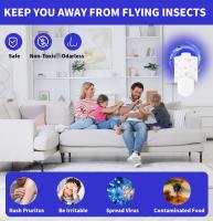 China JZ New Arrival Indoor UV Light Human Harless Plug in Sticky Bug Zapper Mosquito Killing Glue Trapper for Indoor for sale