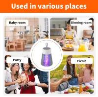 China Rechargeable Type 2 in 1 LED UVA Trap Light Indoor Anti Mosquito Lamp Fly Cather Rechargeable Mosquito Zapper for sale