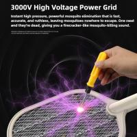 China JZ High Voltage Rechargeable Suspension Mosquito Lamp + USB Type Bug Zapper 2 In 1 Electric Mosquito Swatter for sale