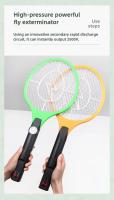 China JZ 3300V High LED Light Bug Zapper Electric Anti-Fly Mosquito Killer Lamp Swatter Three Layers Mesh Battery Operated Fly Catcher for sale