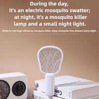 China JZ 3 in 1 USB Type Portable Mosquito Lamp with Night Light and High Voltage Swatter Safe Wet Bug Zapper Solid State for sale