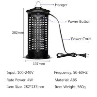 China JZ Black Indoor Electric UV Light Insect Trap Bug Zapper Mosquito Killing Lamp Fly Moth Catcher for sale
