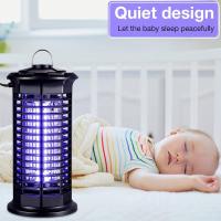 China JZ Black Indoor Electric UV Light Insect Trap Bug Zapper Mosquito Killing Lamp Fly Moth Catcher for sale